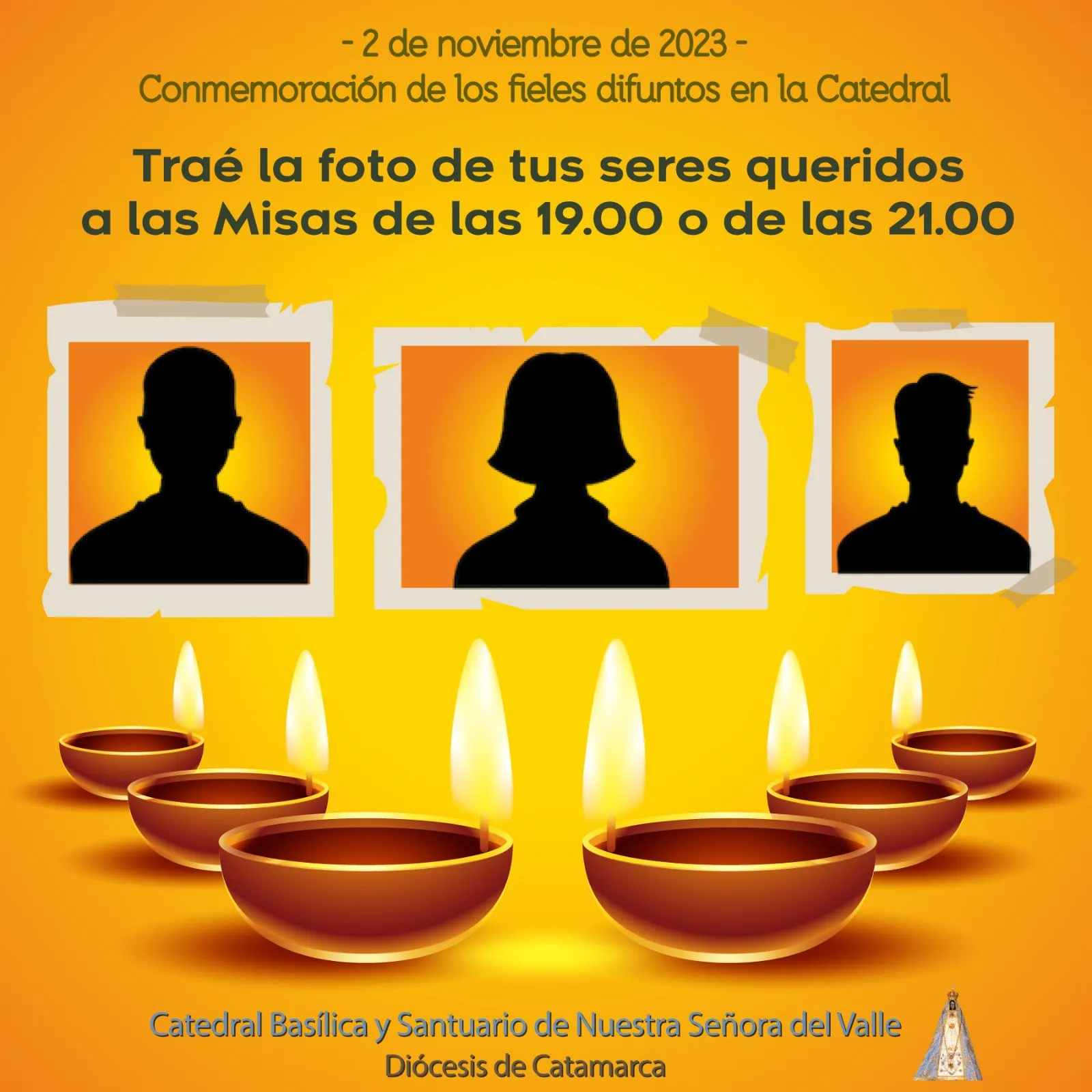 HORARIOS DE MISAS PARA EL 1 Y 2 DE NOVIEMBRE